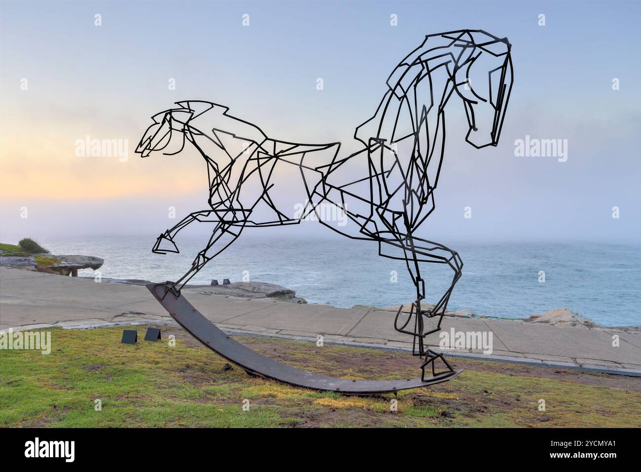 Which Way Forward, Double Headed Rocking Horse Stock Photo - Alamy