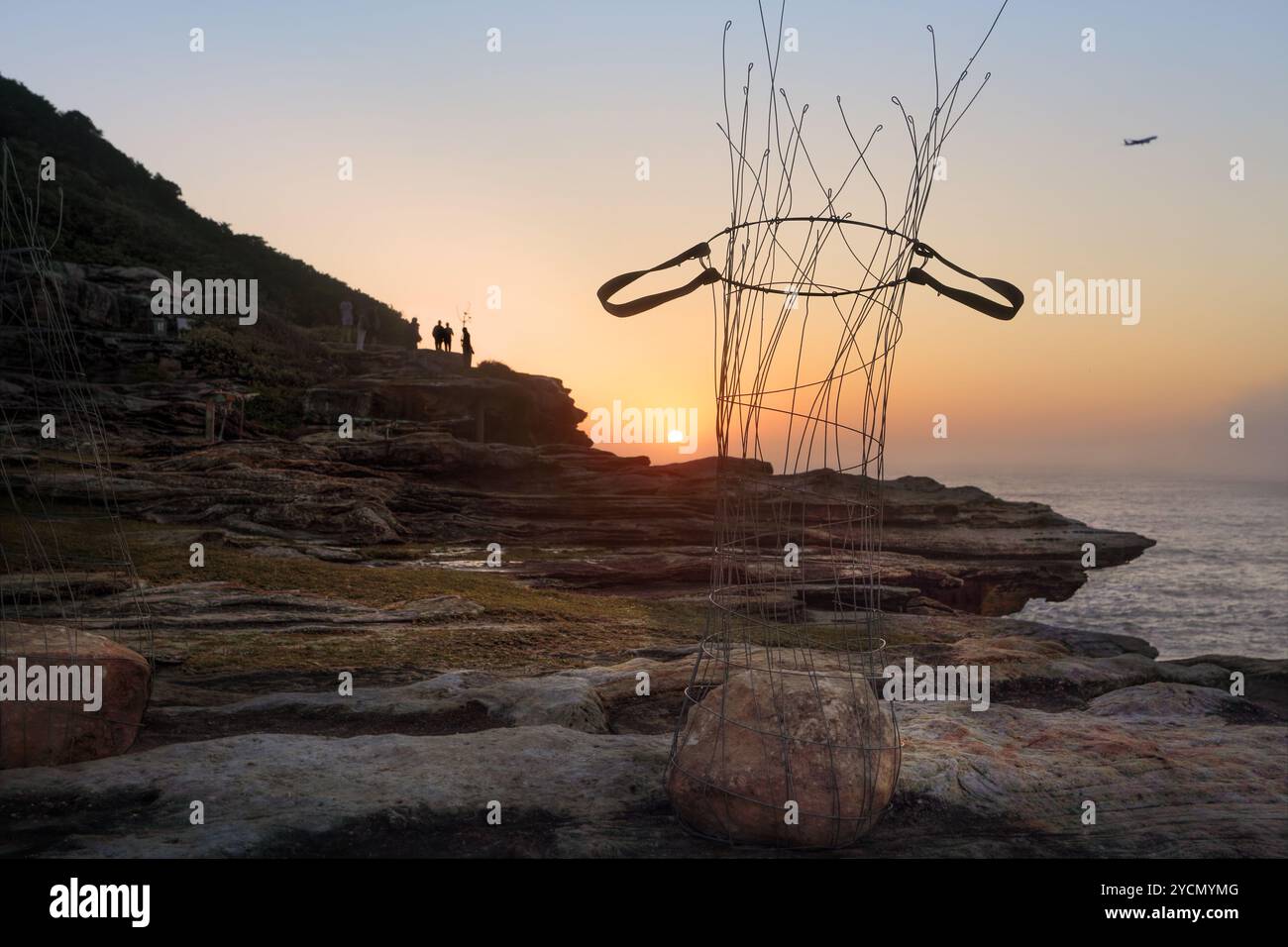 Stone Baskets sculpture along the coastal walk Bondi Stock Photo - Alamy