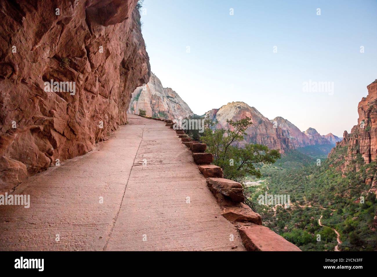 A steep incline along the West Rim Trail to Angels Landing in Zion ...