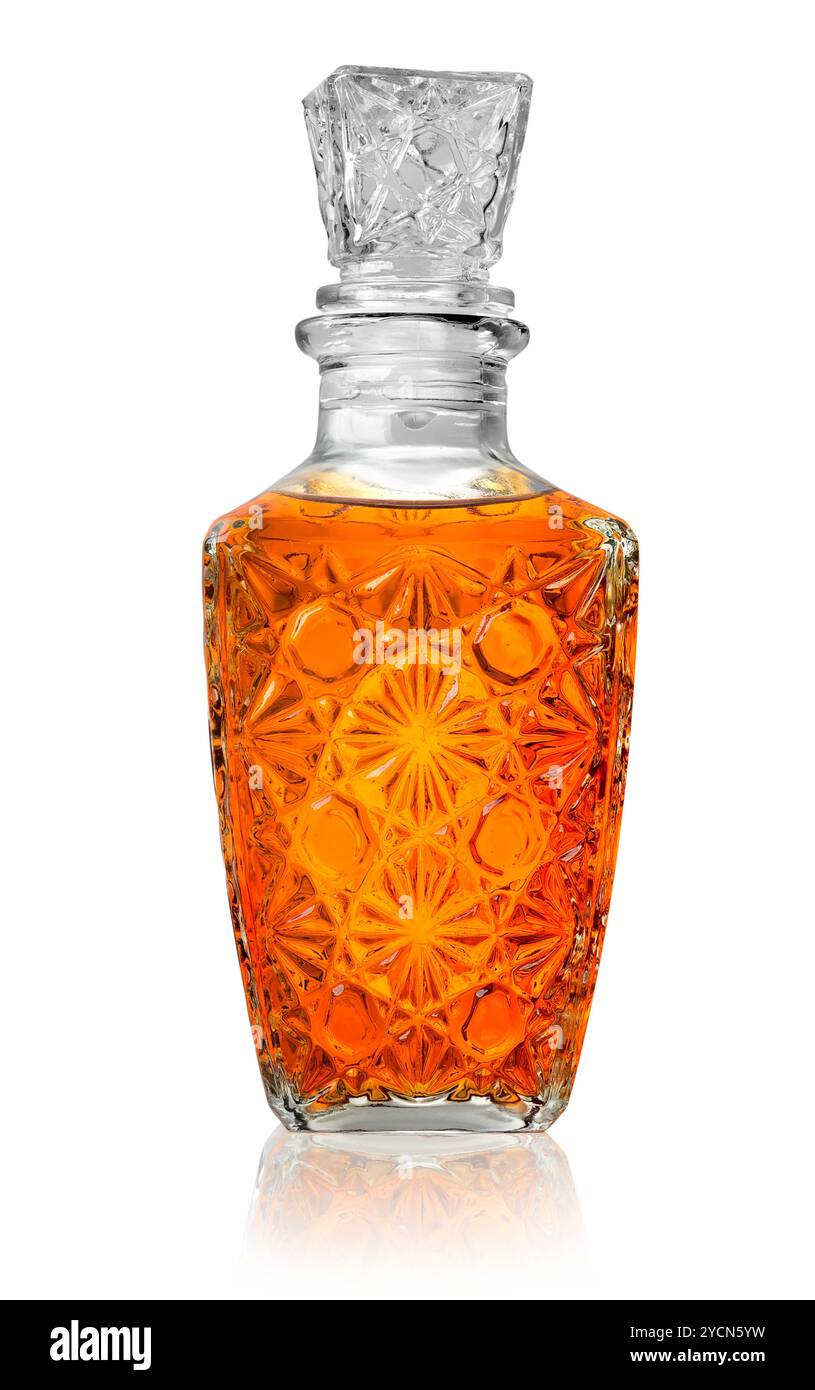Glass decanter bottle on Cut Out Stock Images & Pictures - Alamy