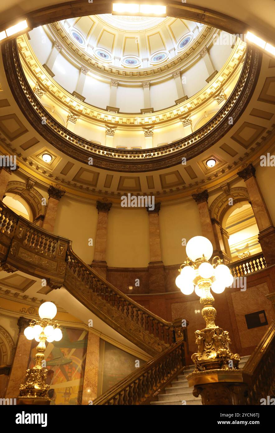 Interior of the Colorado State Capitol building, where free tours are ...