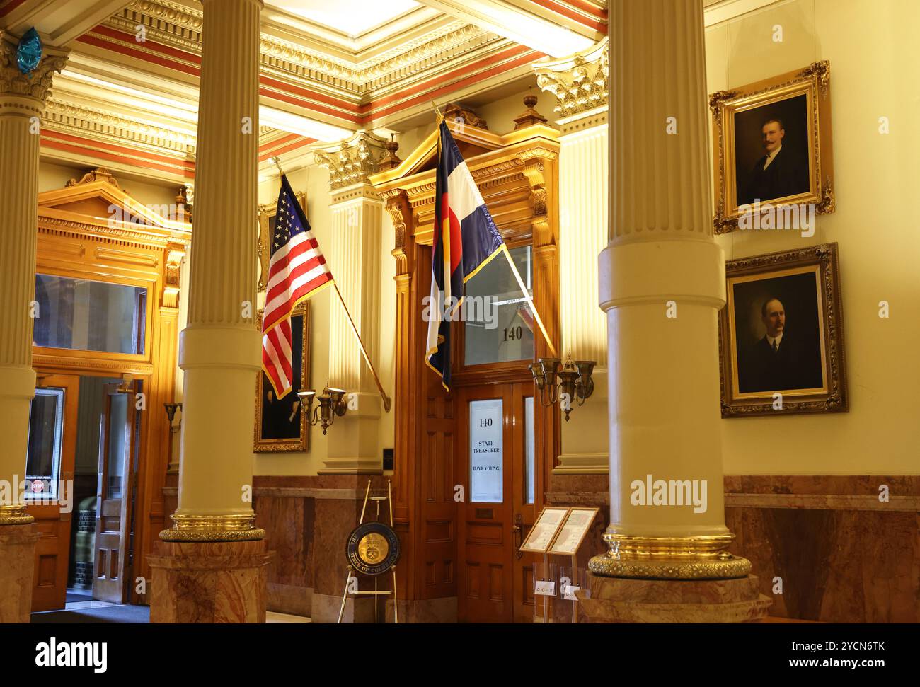 Interior of the Colorado State Capitol building, where free tours are ...