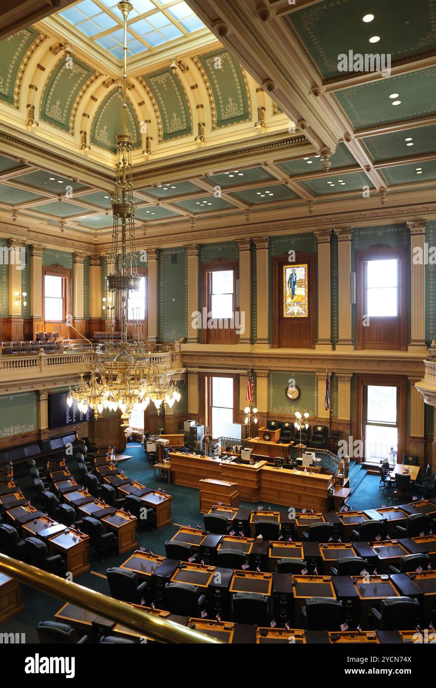 House of Representatives in the Colorado State Capitol building, where ...
