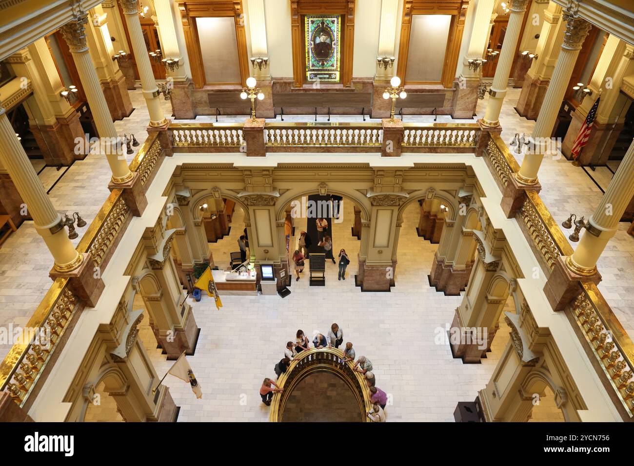 Interior of the Colorado State Capitol building, where free tours are ...