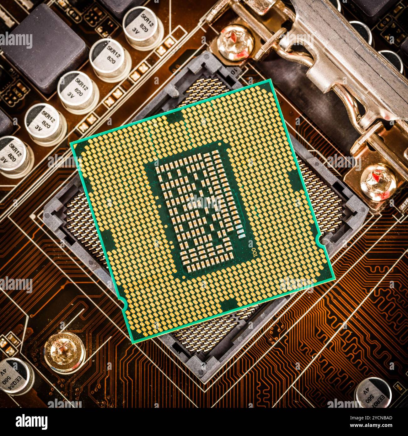 Modern processor and motherboard Stock Photo - Alamy