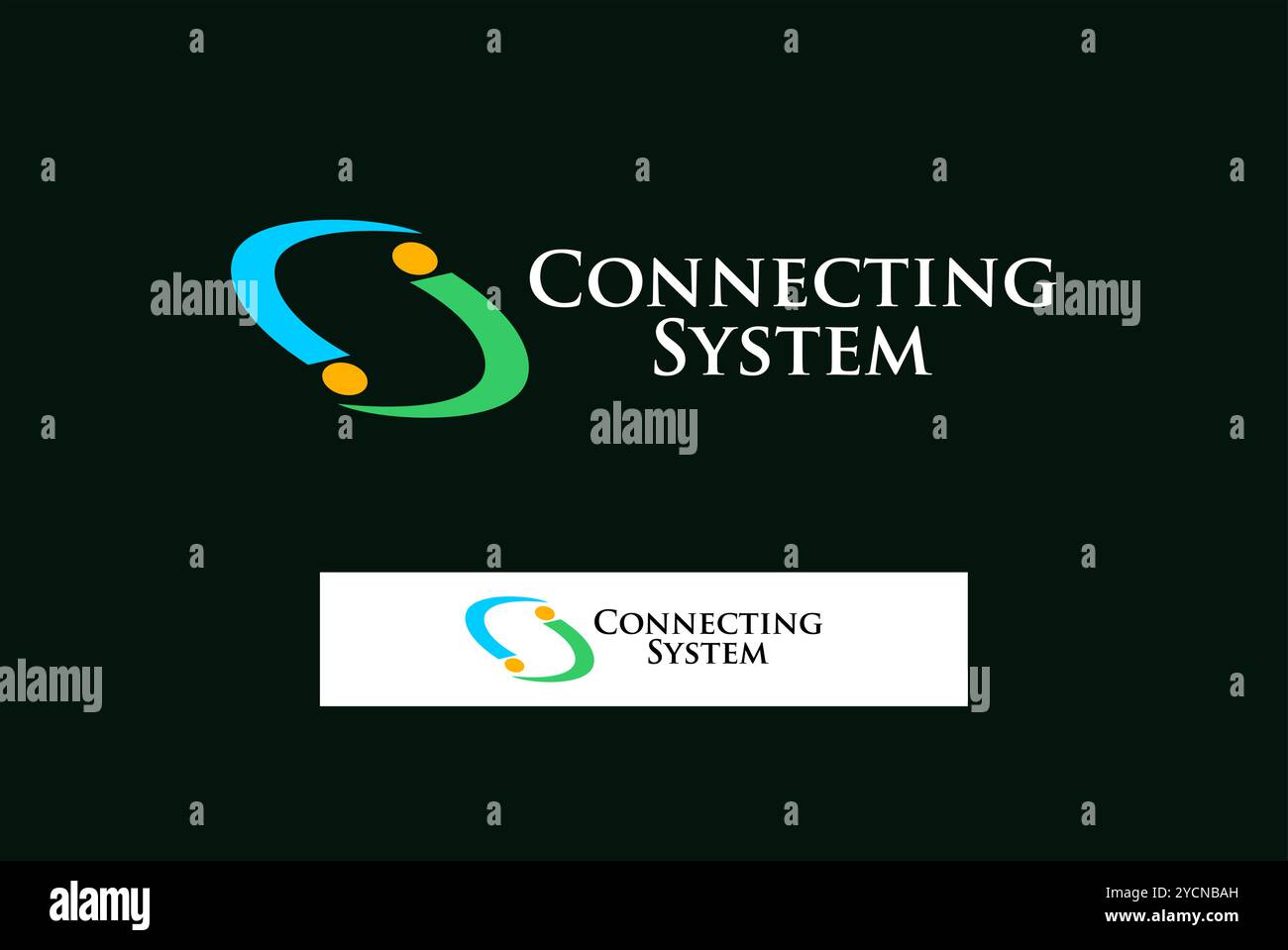 Connecting system communication business logo design for technology ...