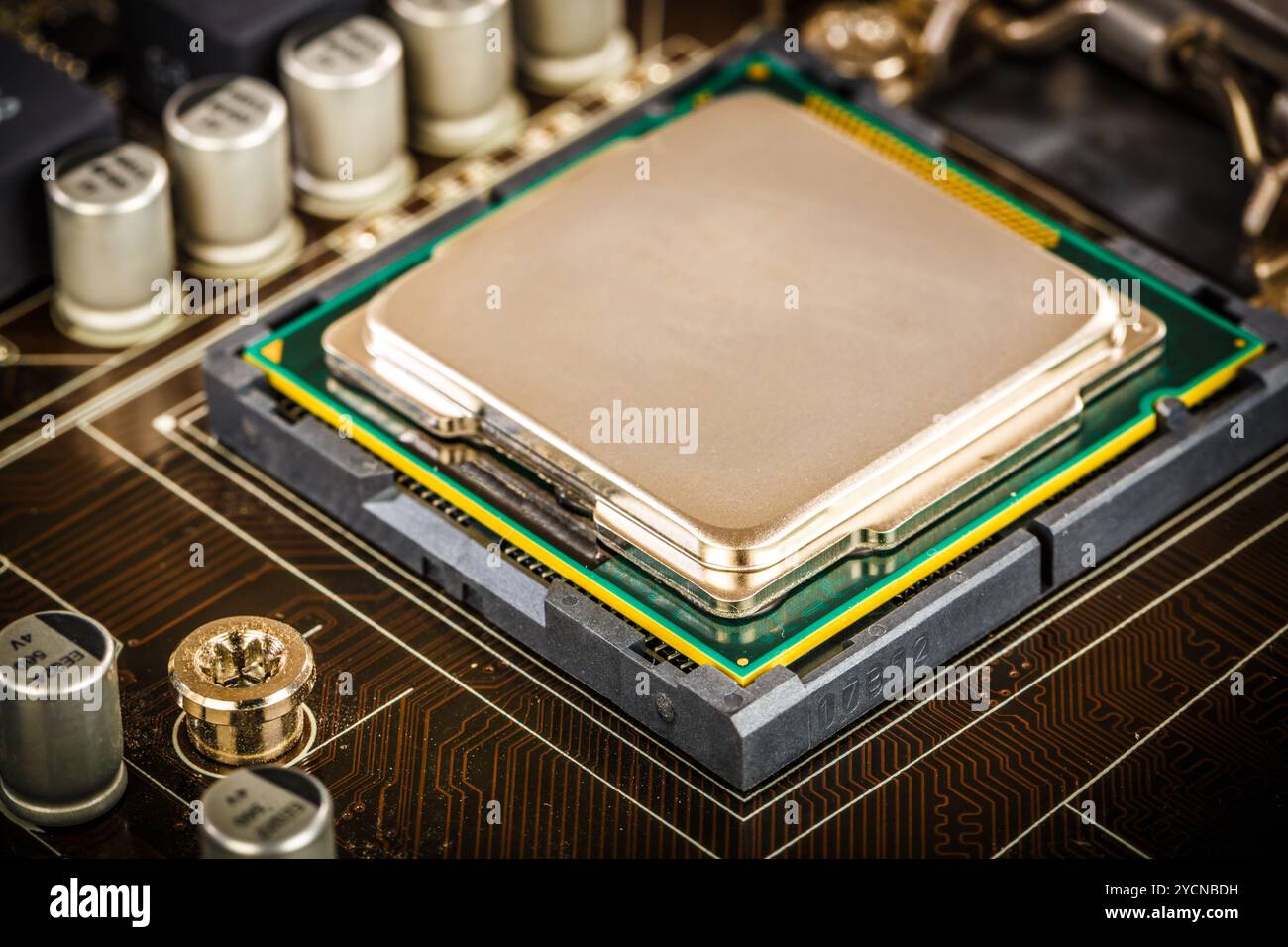 Modern processor and motherboard Stock Photo - Alamy