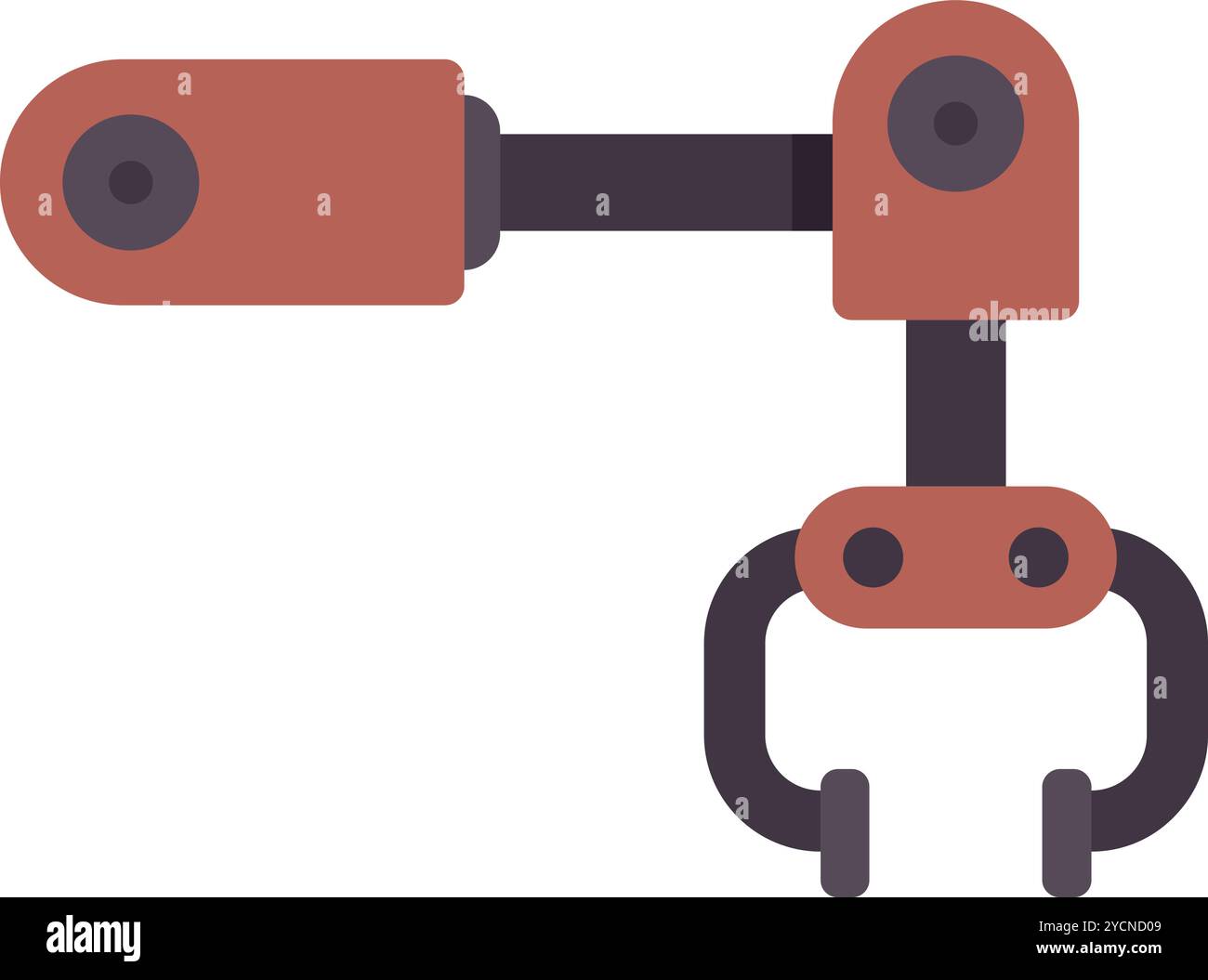 Robotic arm moving down with its claws open, ready to begin work Stock ...