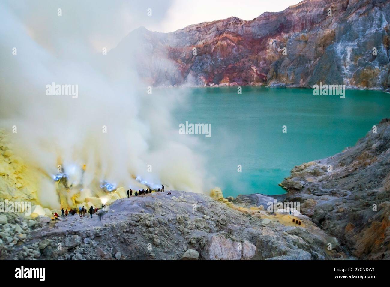 Blue fire at kawah ijen crater, Indonesia Stock Photo - Alamy