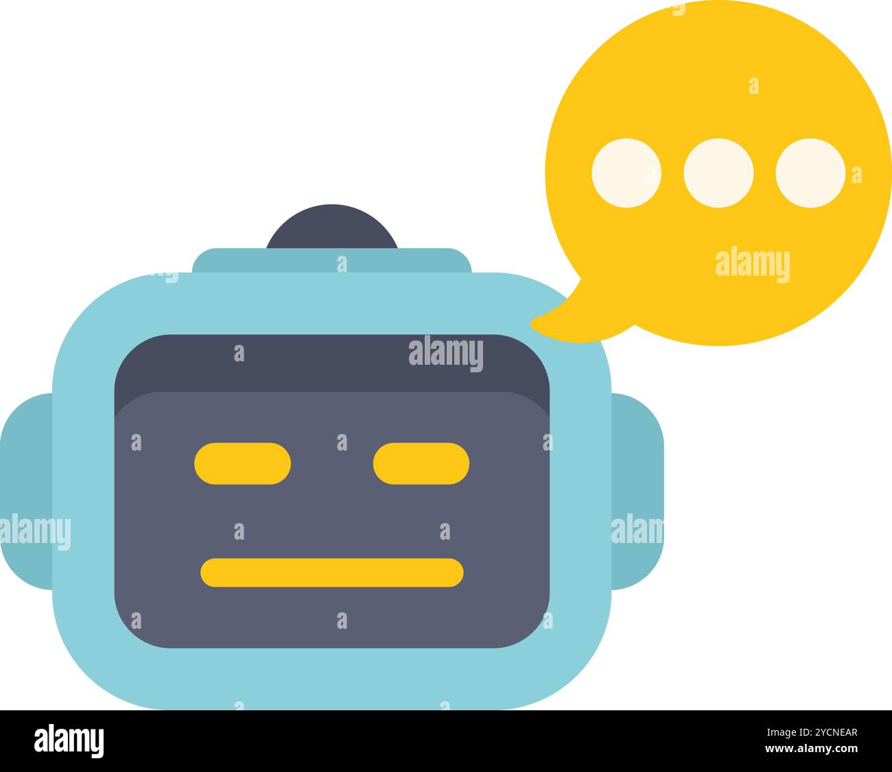 Chatbot is speaking using a speech bubble, representing modern ...