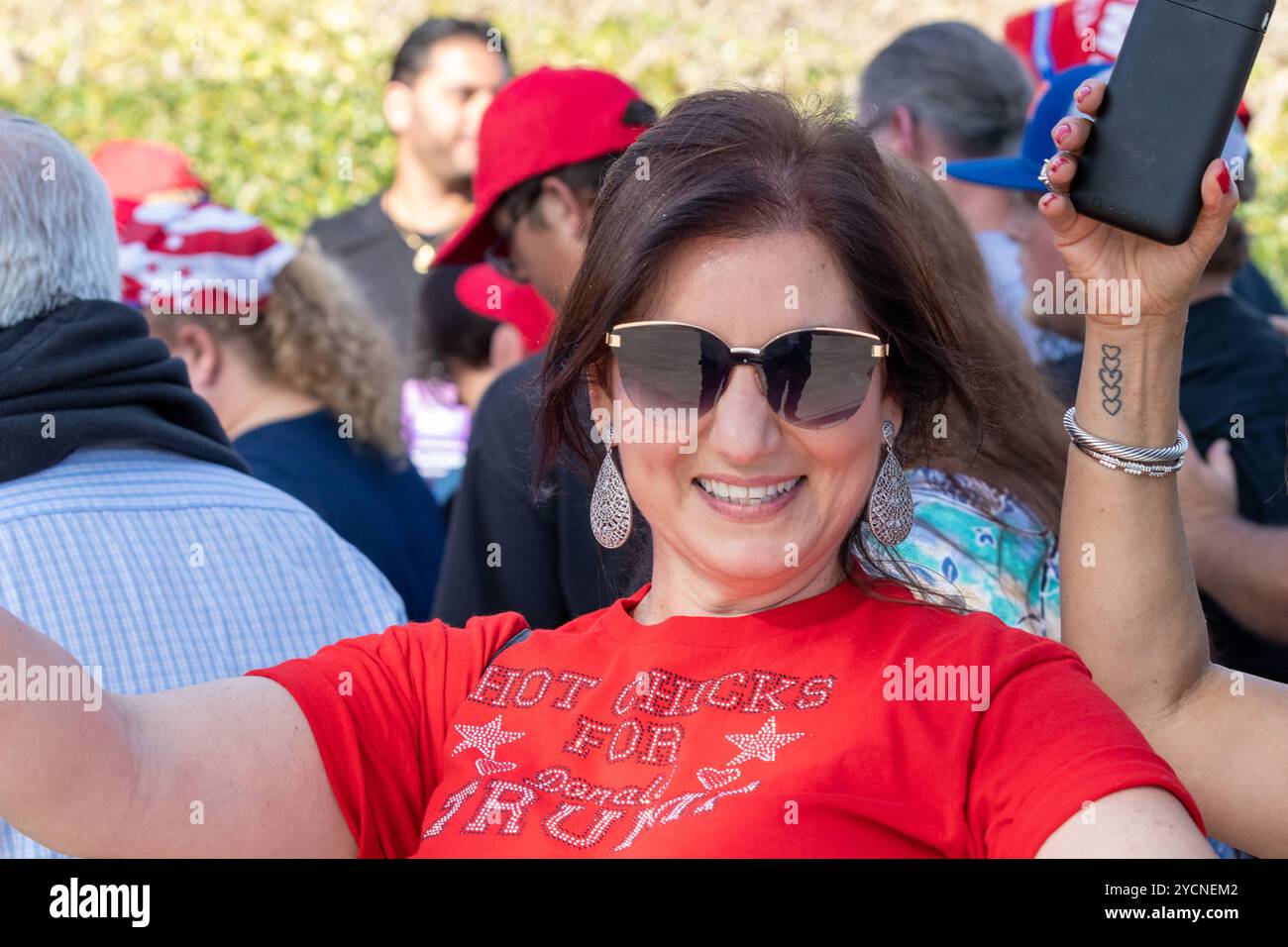 Sunrise Florida Usa 19th October 2024 Donald Trump Supporters Against Kamala Harris On Us 