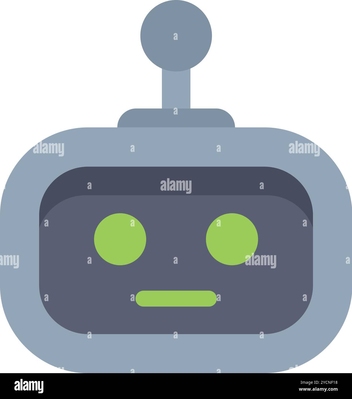 Robot face with a neutral expression, symbolizing artificial ...