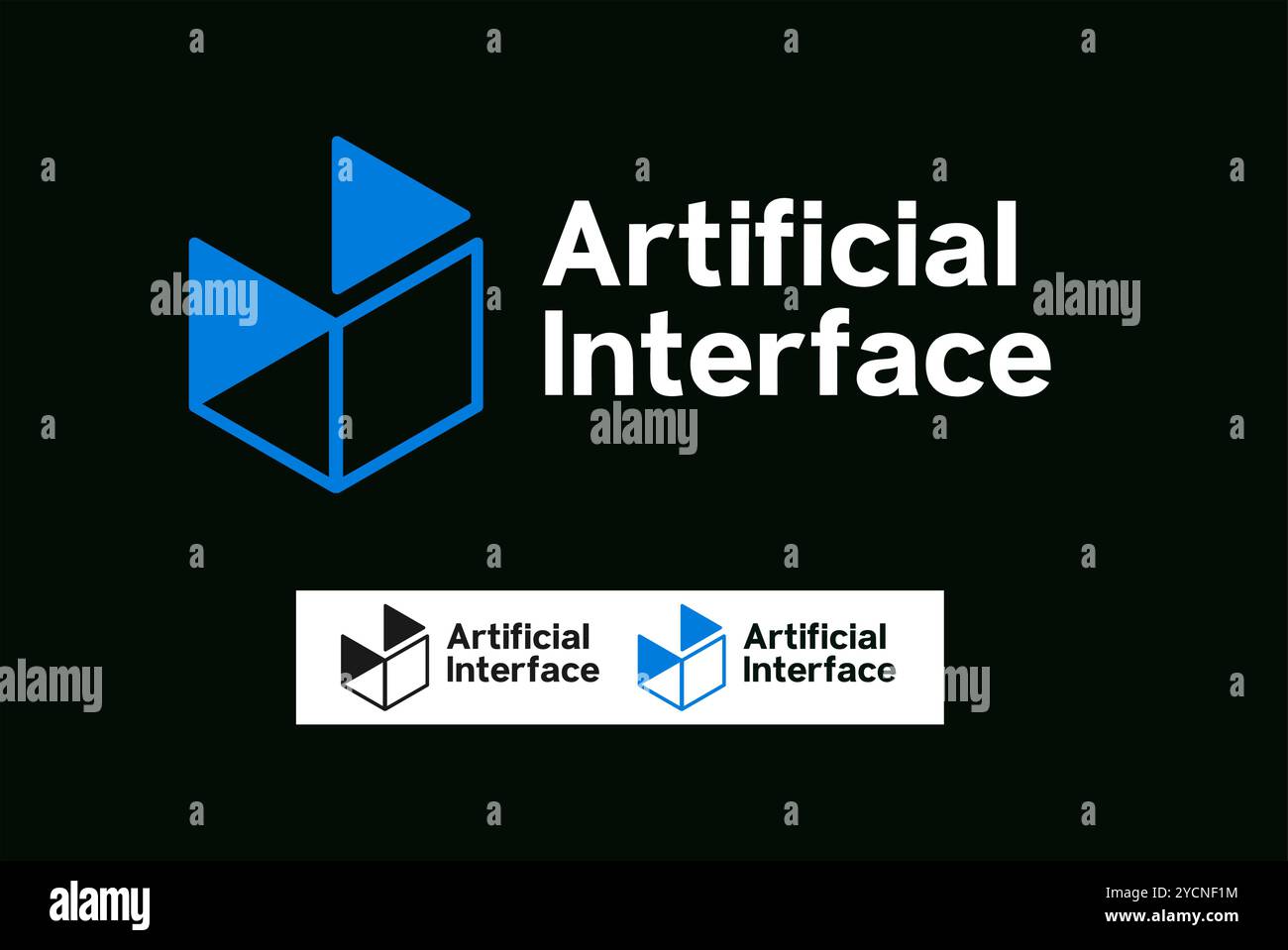 Artificial interface Virtual Reality 360 VR business logo design for ...