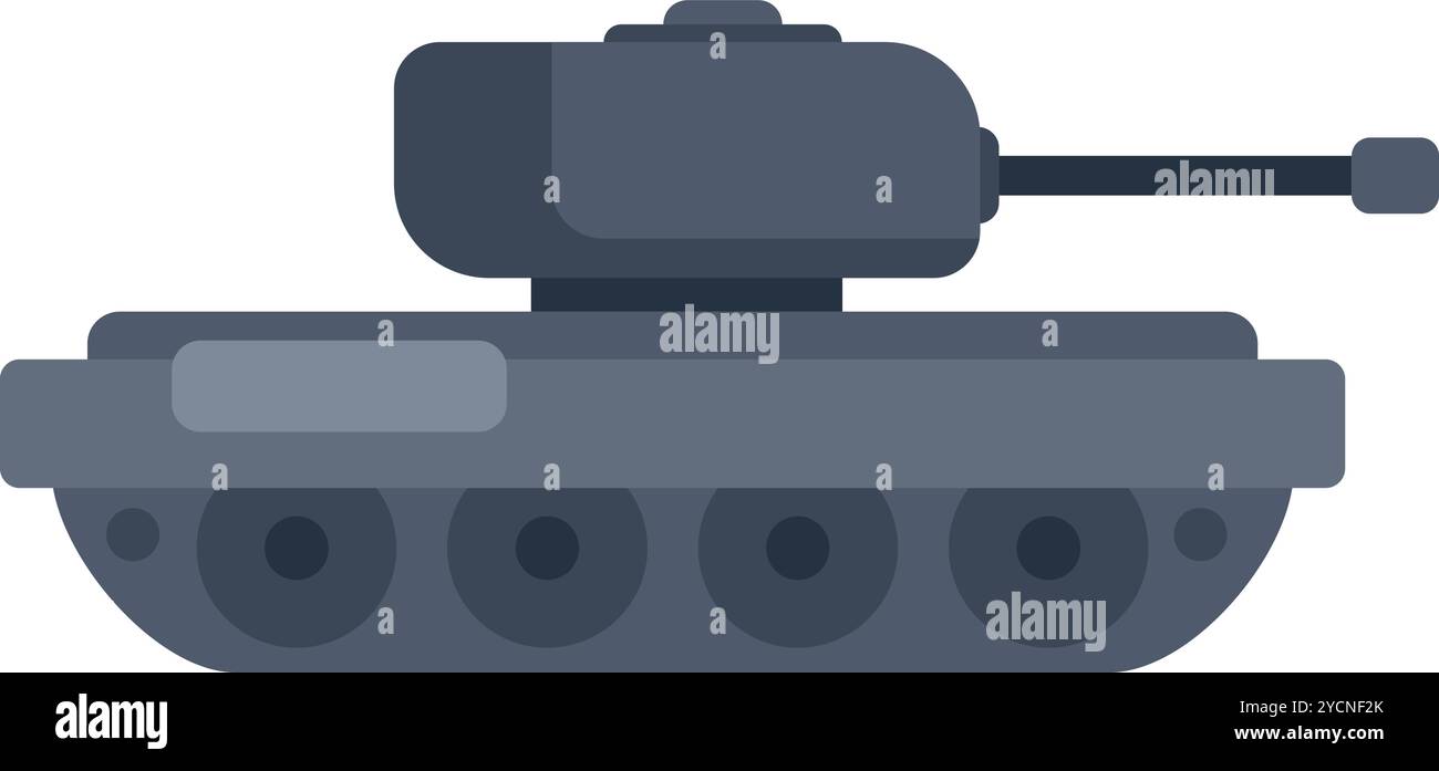 Military tank is firing its cannon while driving on caterpillar wheels ...