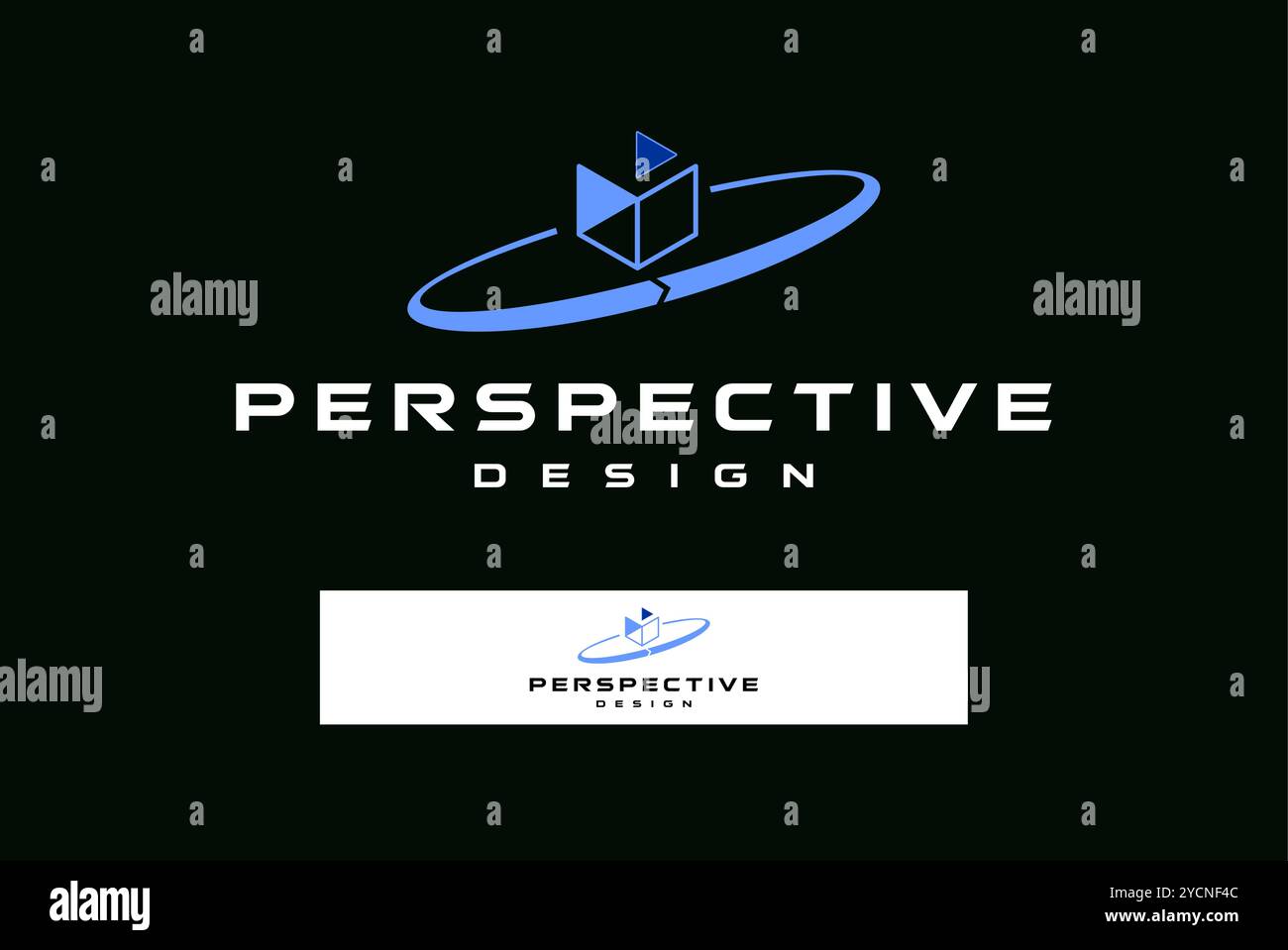 Perspective design Virtual Reality technology business logo design for ...