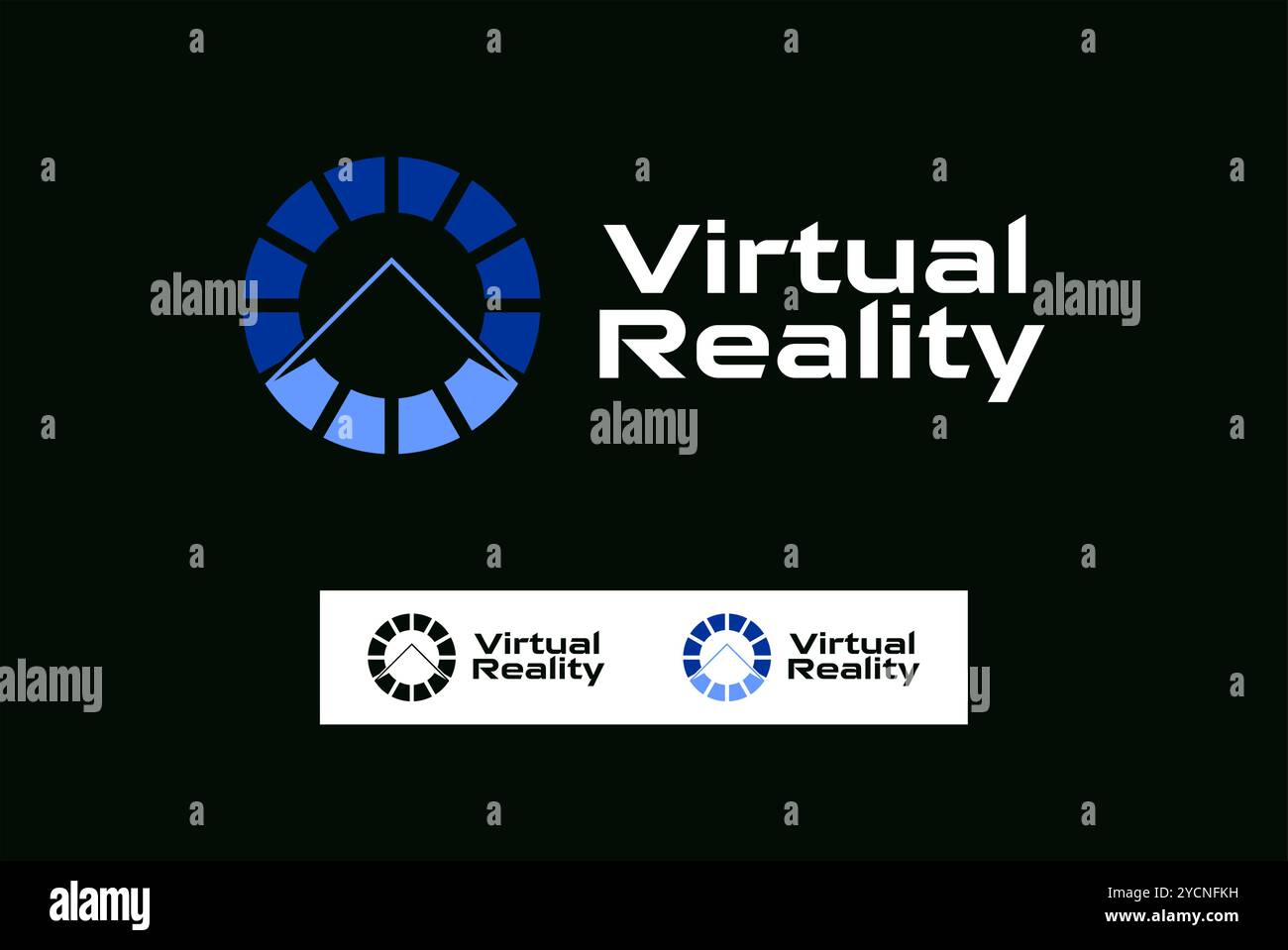 Virtual Reality 360 vr technology business logo design for technology ...
