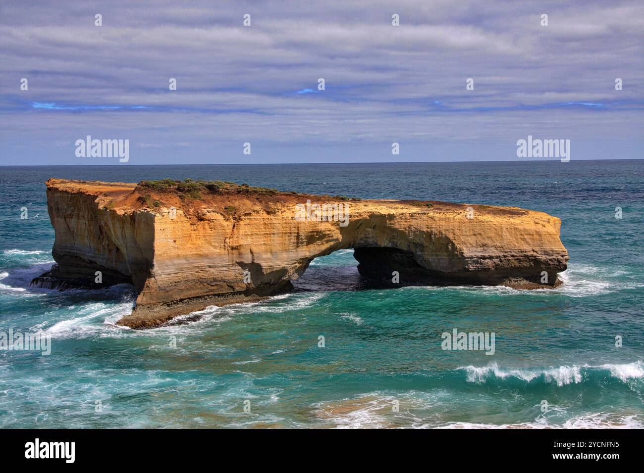 London Bridge is an offshore natural arch in the Port Campbell National ...