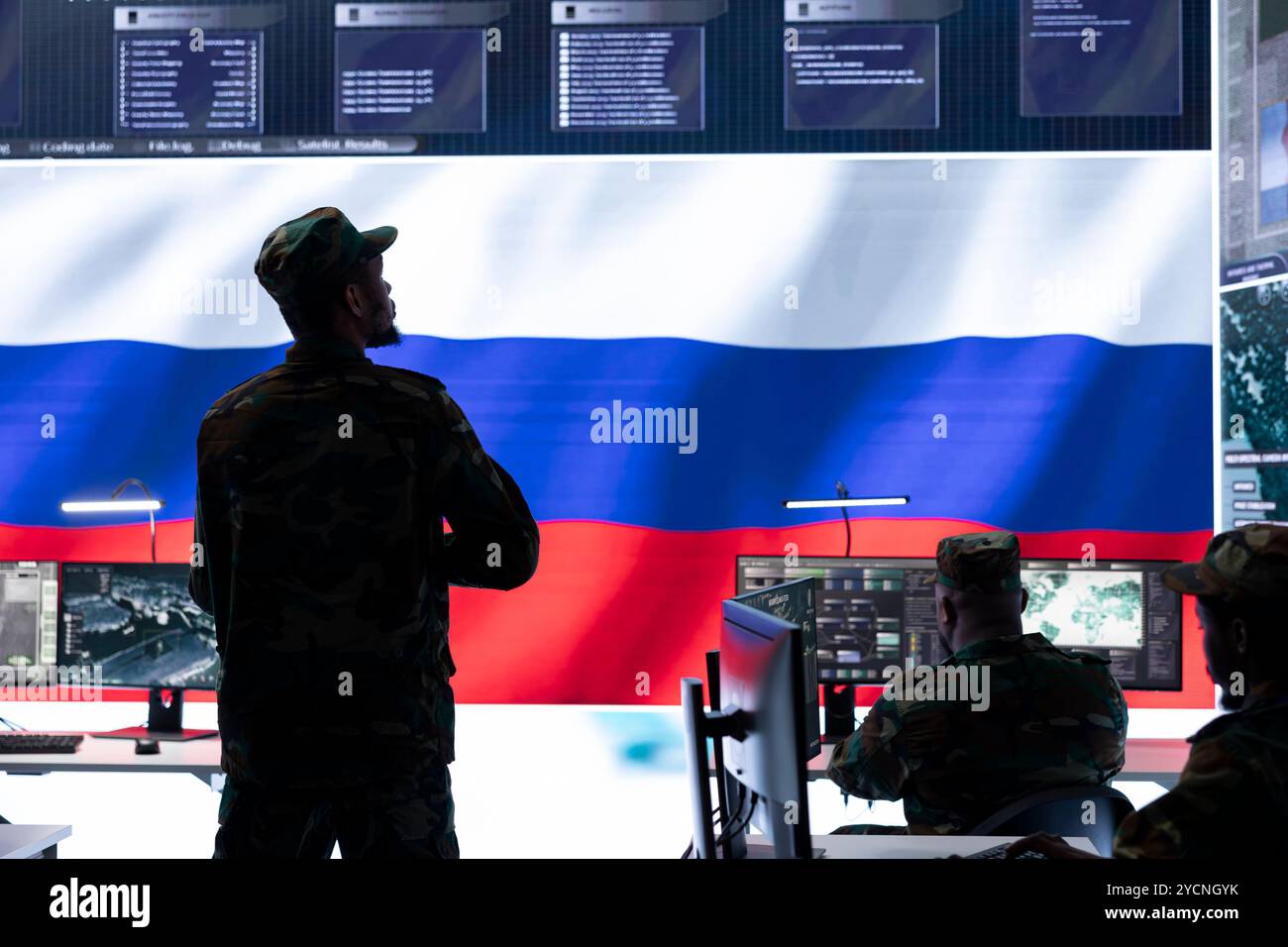 Military expert from Russian army working in governmental base of ...
