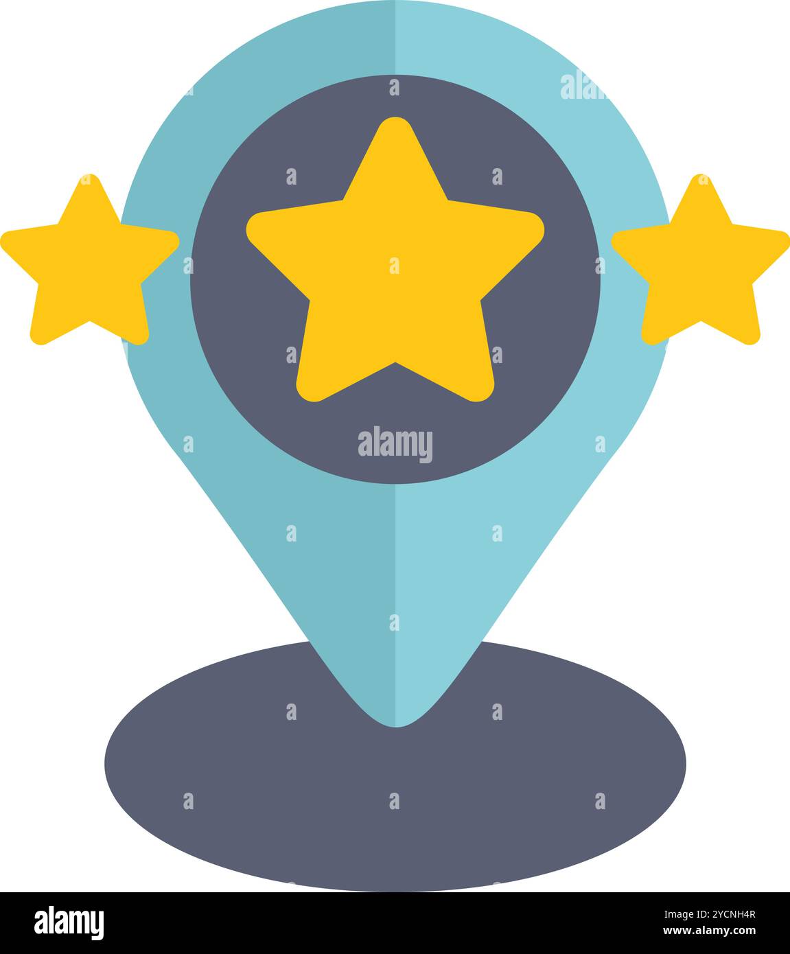 Location pin icon pointing favorite and popular places marked with ...
