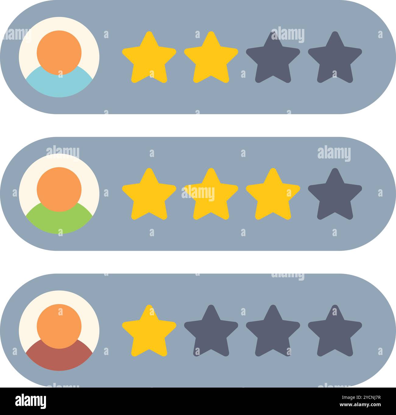Illustration of a customer satisfaction rating with an evaluation in ...