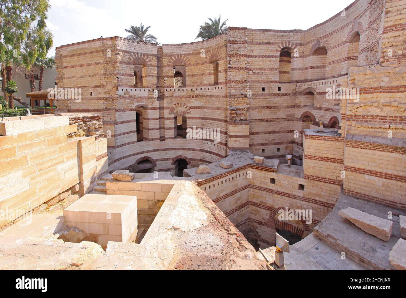 Old Roman walls ruins at Coptic Cairo Egypt Stock Photo - Alamy
