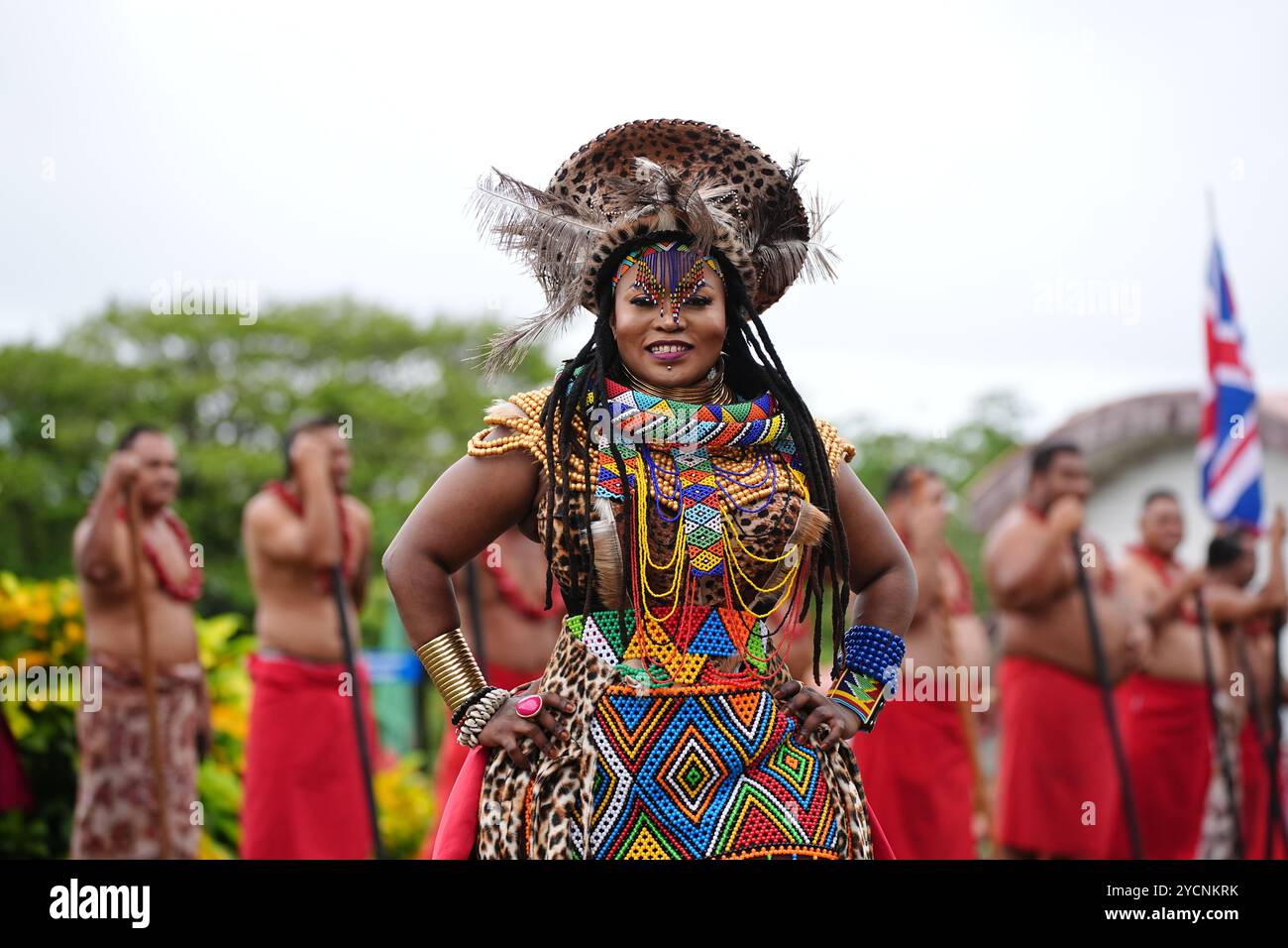 A singer ahead of the arrival of King Charles III and Queen Camilla for ...