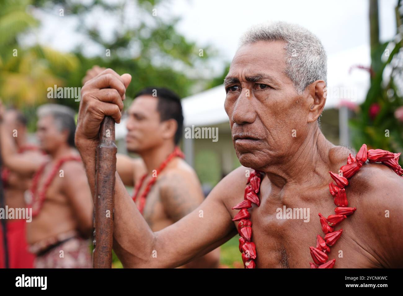 A High Chief ahead of the arrival of King Charles III and Queen Camilla ...