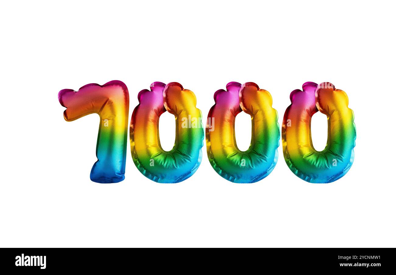 Number 7000 balloons followers hi-res stock photography and images - Alamy