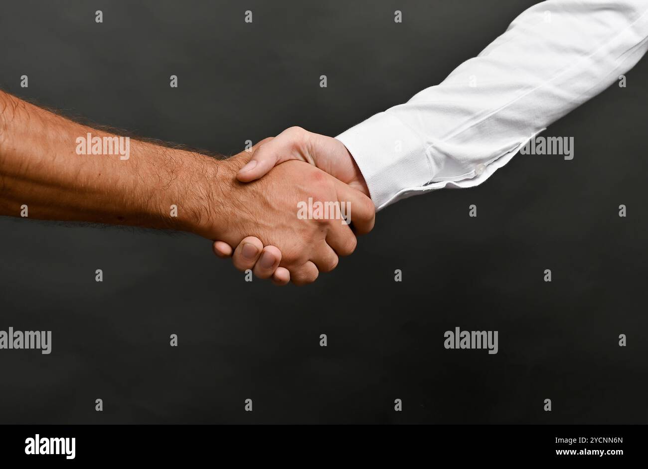 handshake of an adult and a young man. concept Stock Photo - Alamy