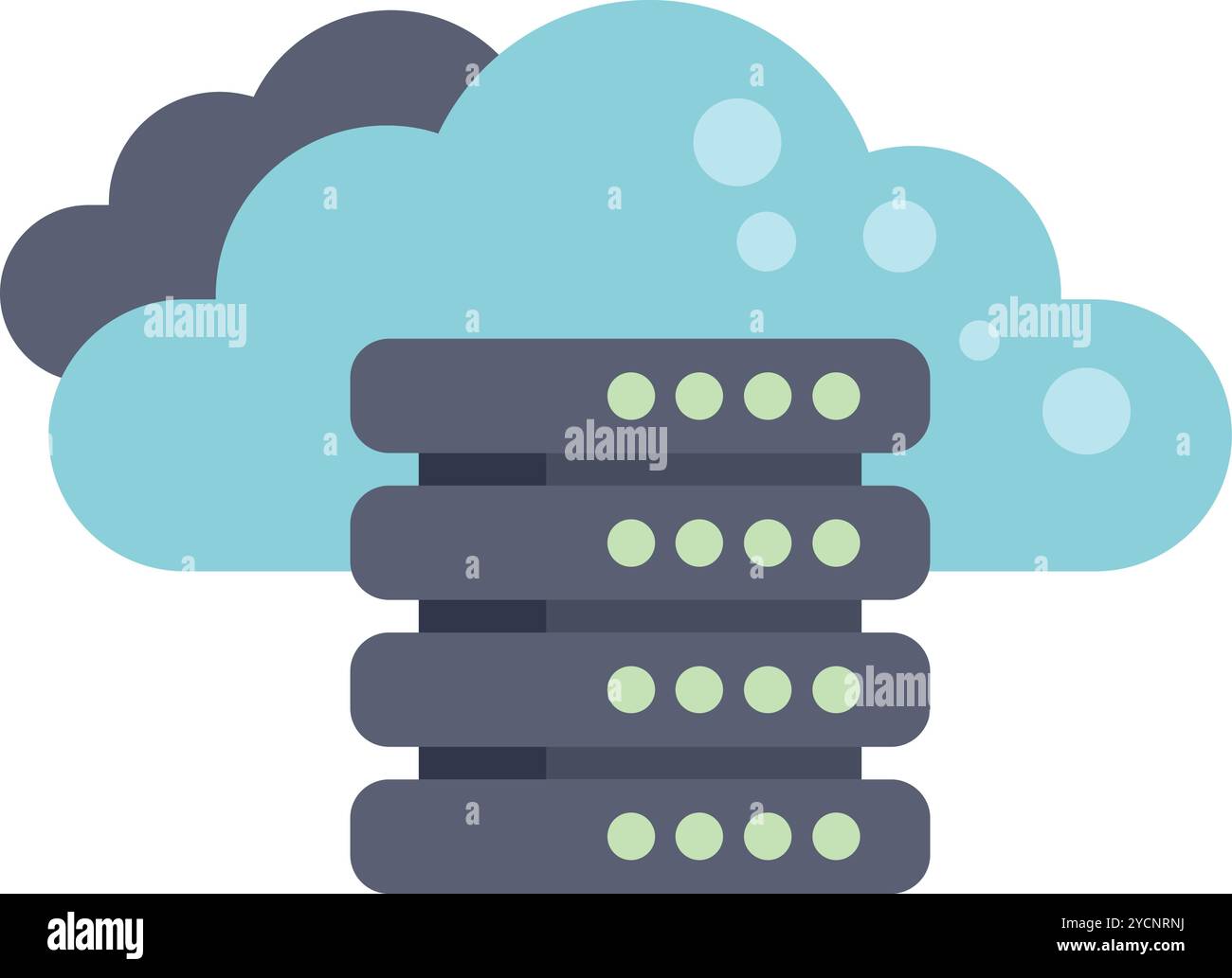Cloud computing icon representing data storage on a network server ...