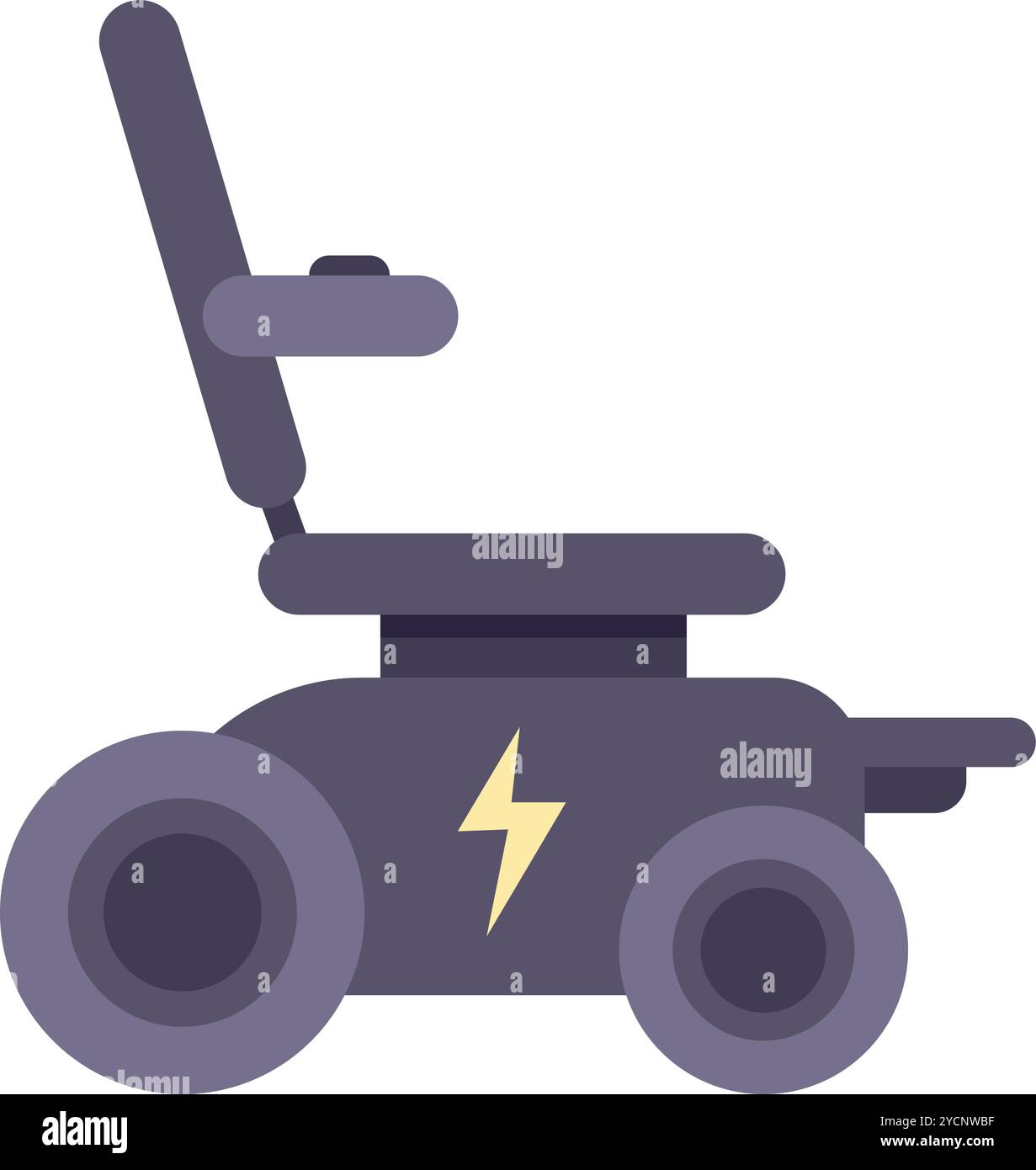Modern electric wheelchair with battery symbol, ensuring mobility and ...