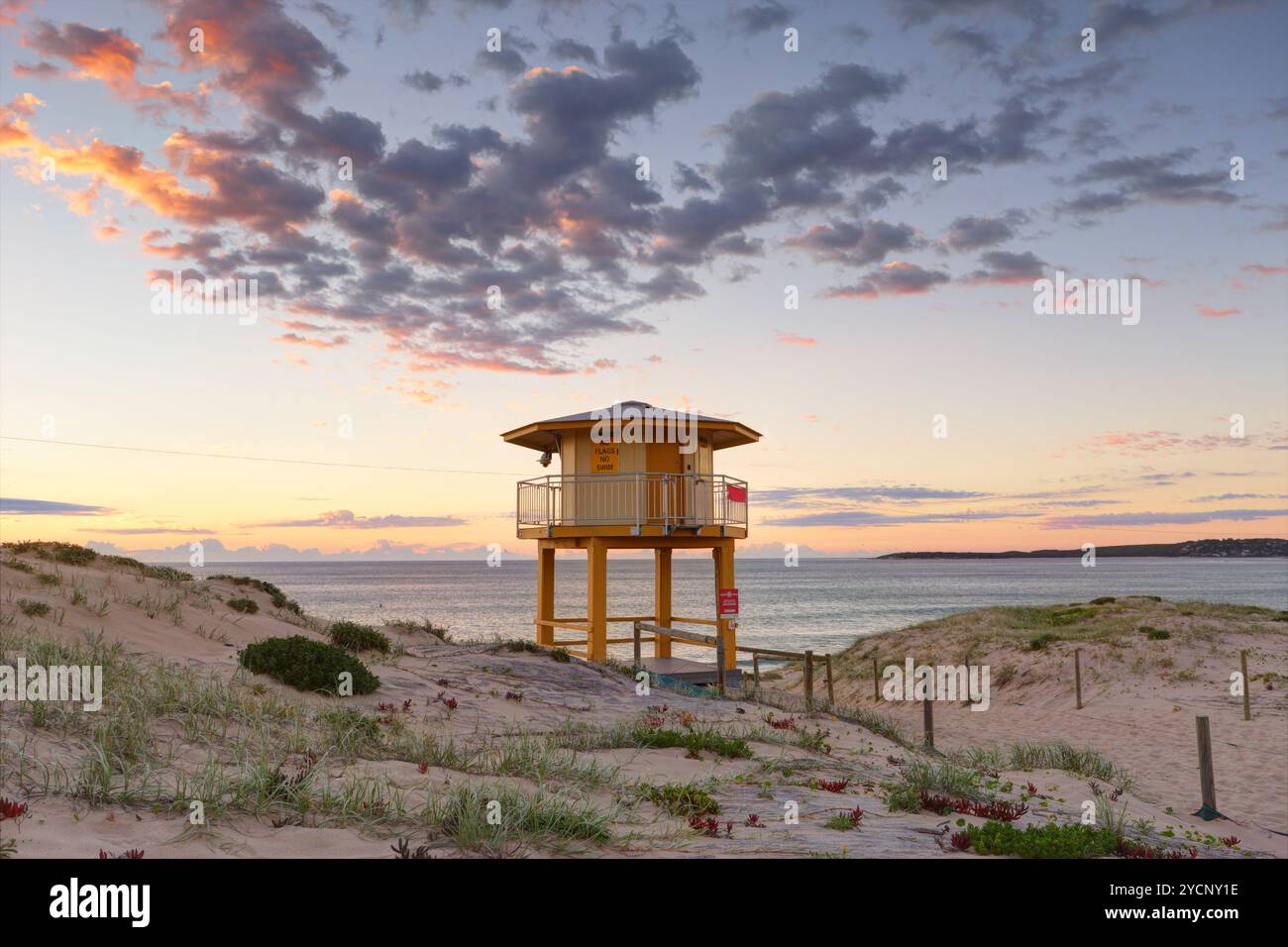 Wanda Beach Lookout Tower Stock Photo - Alamy