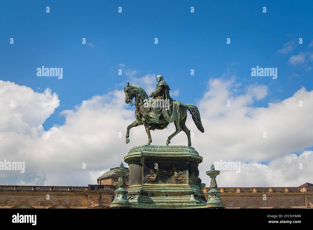 DRESDEN - equestrian statue of King John Stock Photo - Alamy