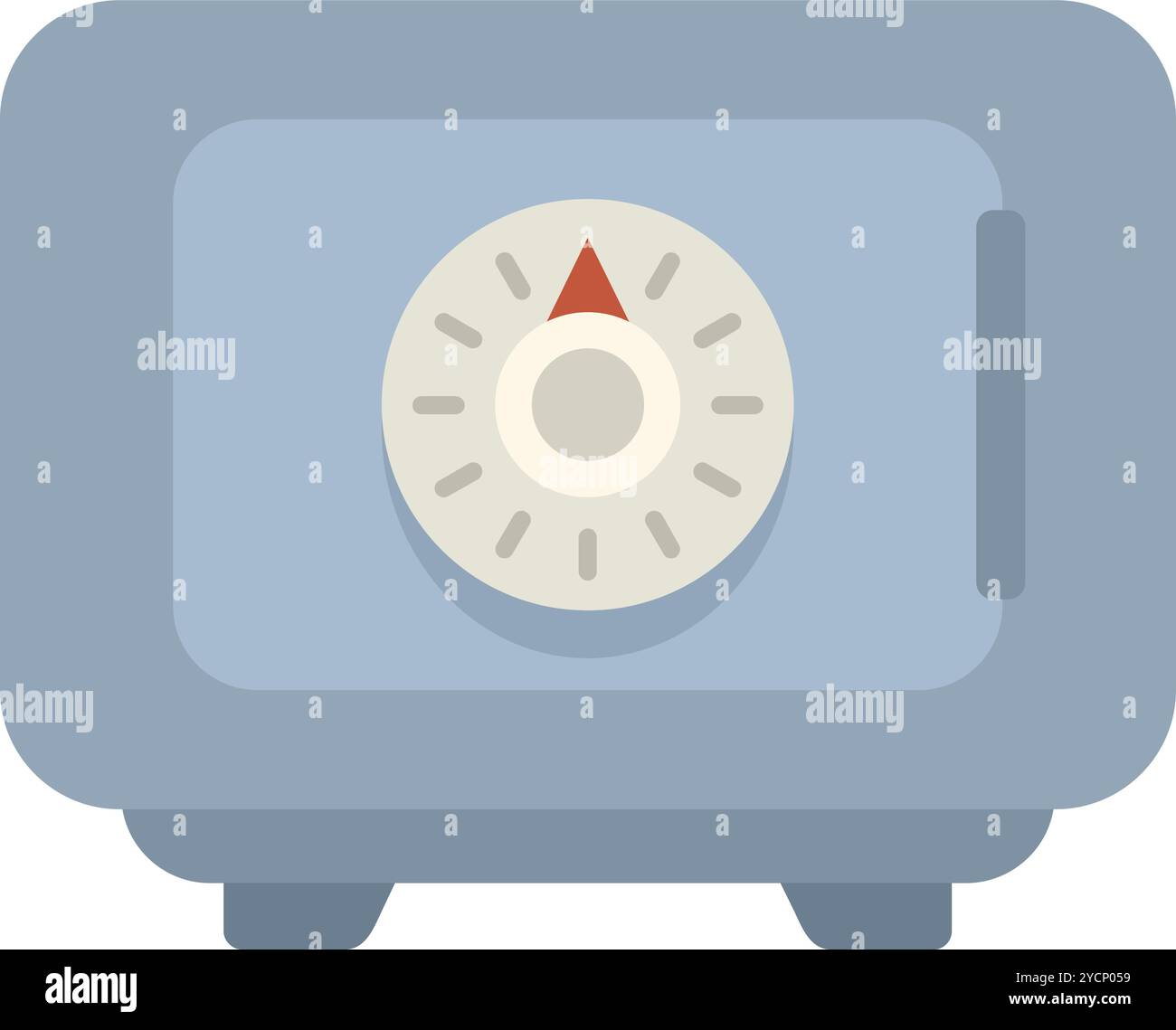 Sturdy blue safe deposit box is ensuring the security of valuables with ...