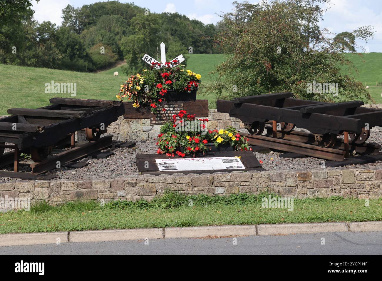 Historical GNR railway display for former Glaslough to Monaghan railway ...