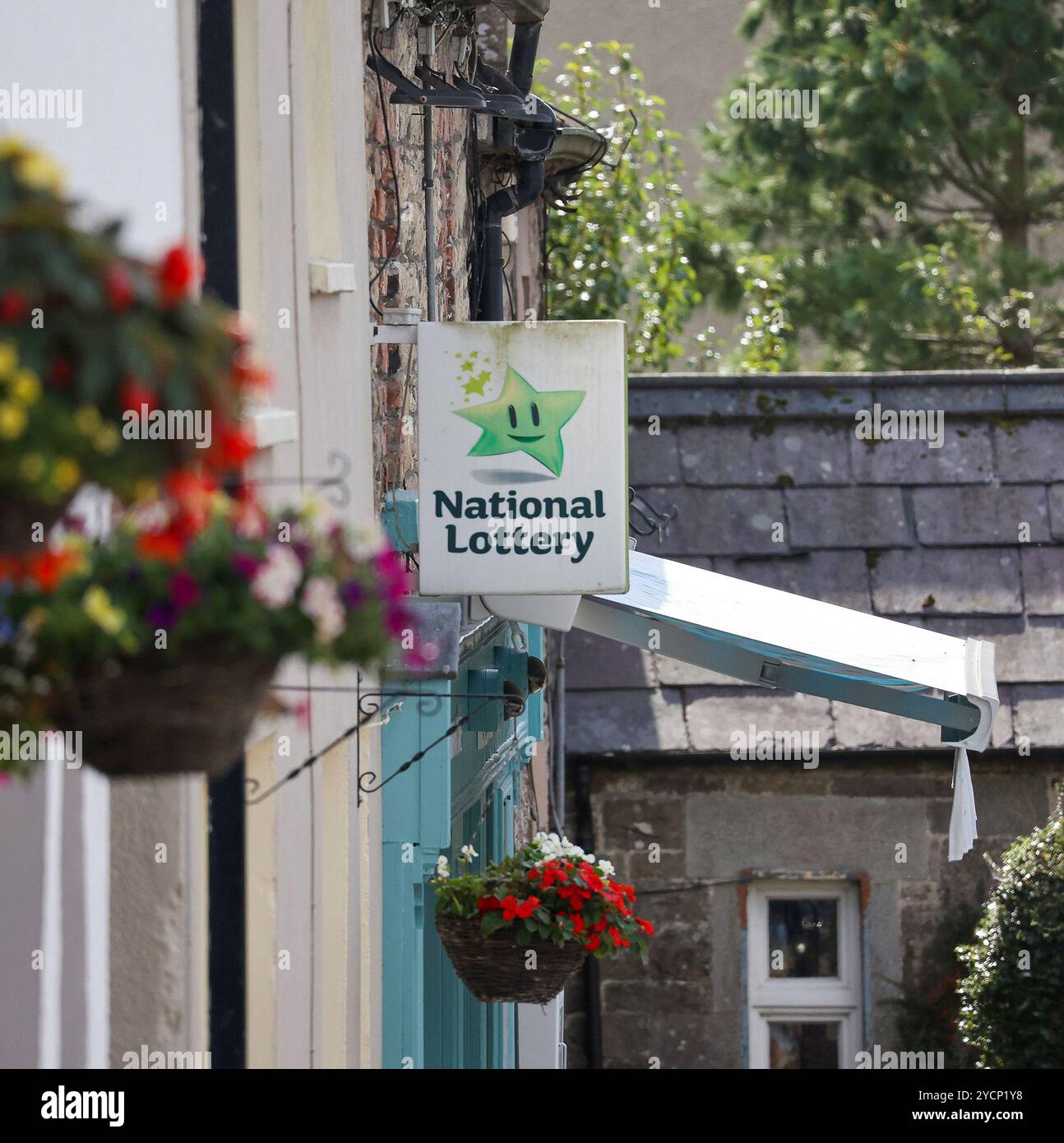 National Lottery sign Ireland. Irish National Lottery sign on exterior ...