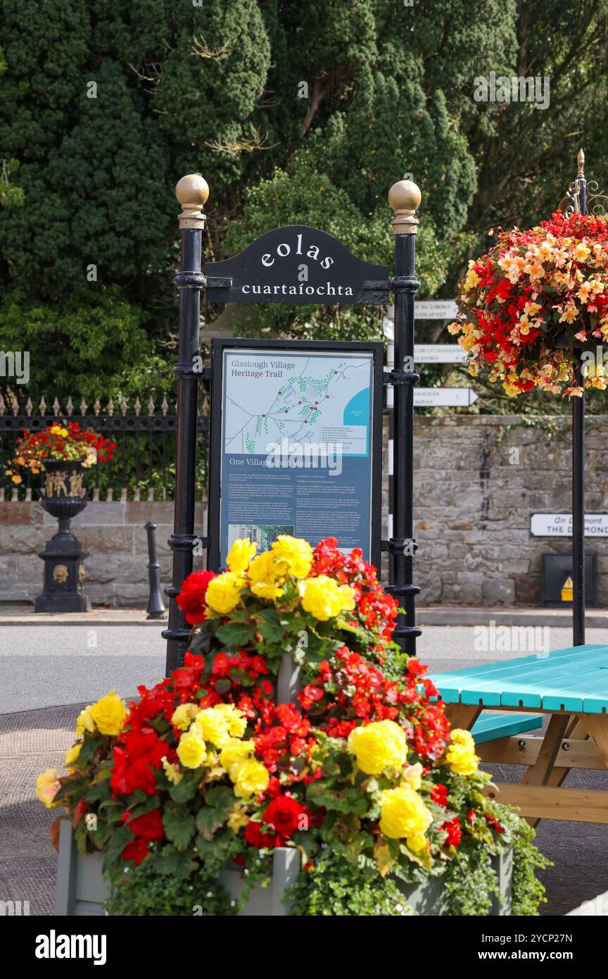 irish village tourist information sign Glasough Village Heritage trail ...