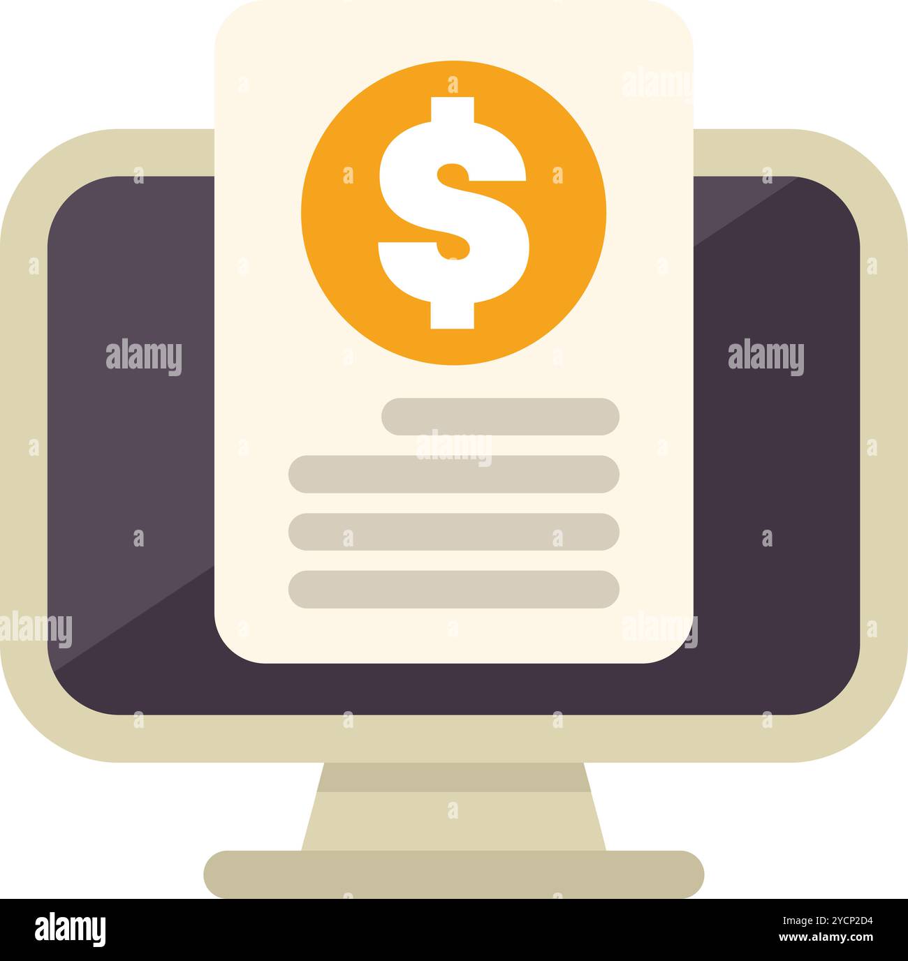 Computer screen monitor invoice Stock Vector Images - Alamy