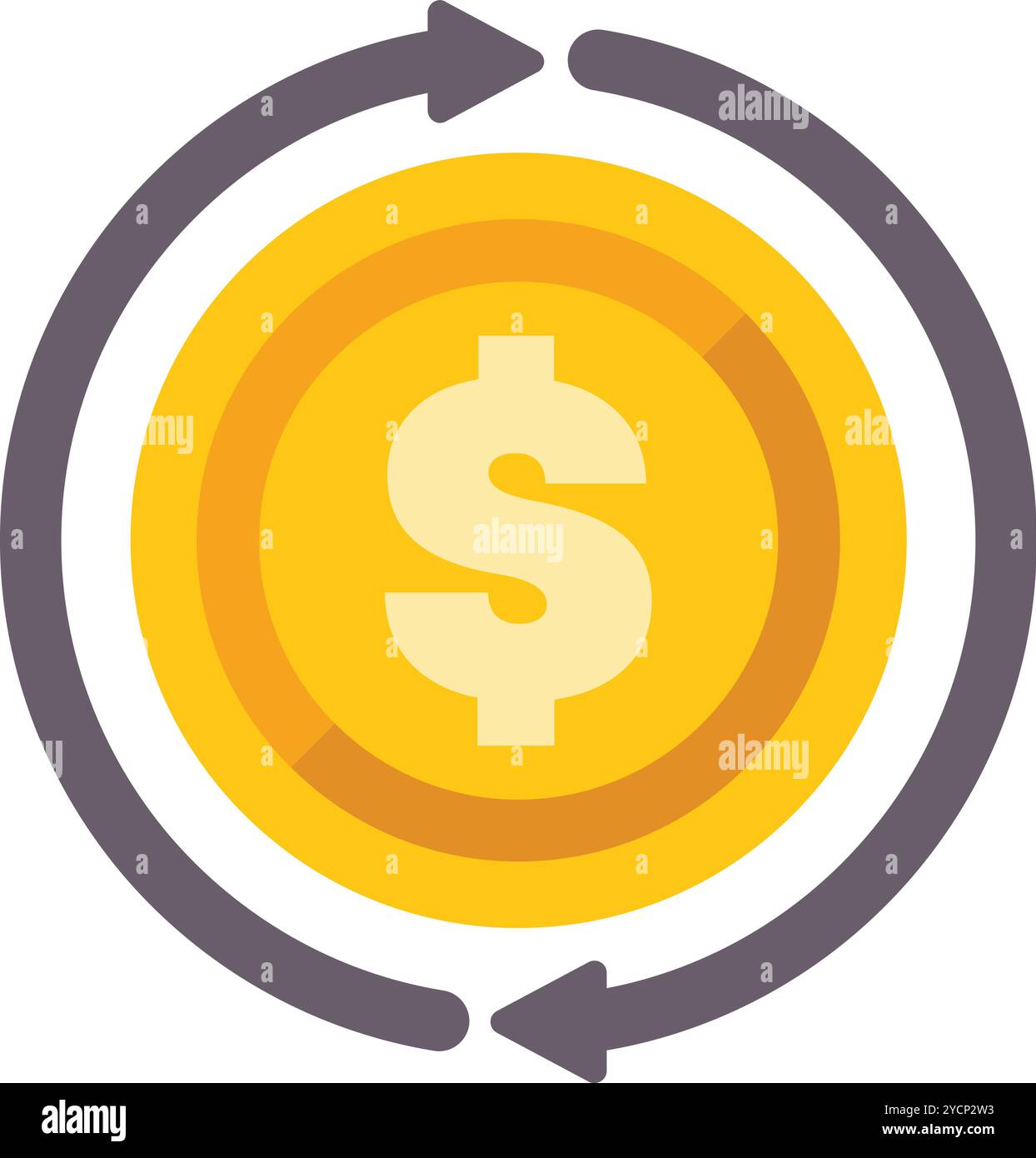 Circular economy concept showing money circulation with arrows going ...