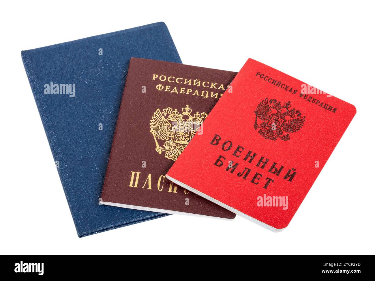 Russian documents isolated on the white background Stock Photo - Alamy