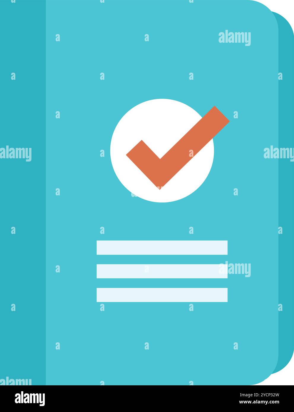 Blue clipboard is showing a check mark representing the completion of ...