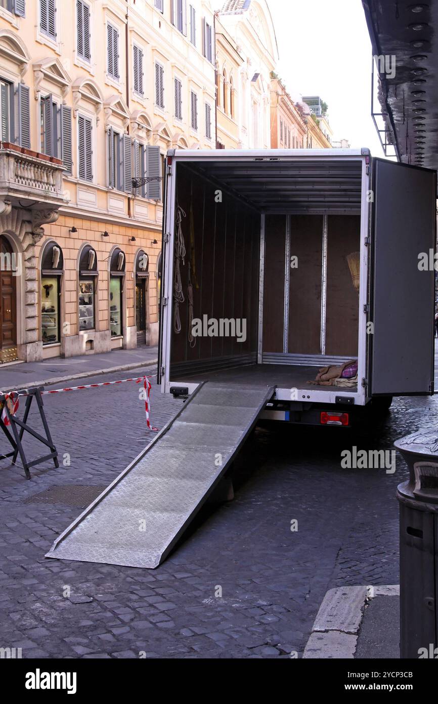 Truck loading ramp Stock Photo - Alamy