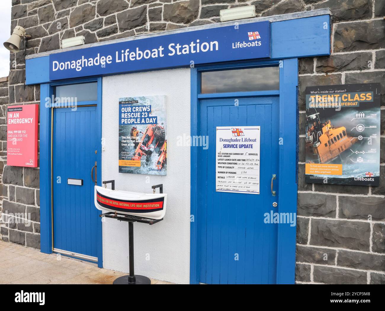 Front exterior RNLI lifeboat station Northern Ireland, Donaghadee ...