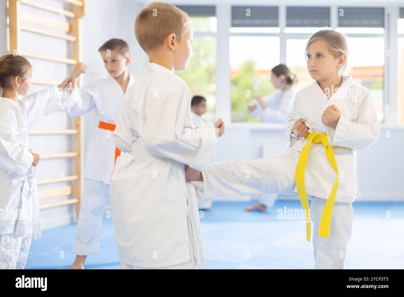 Karate students engage in hi-res stock photography and images - Alamy