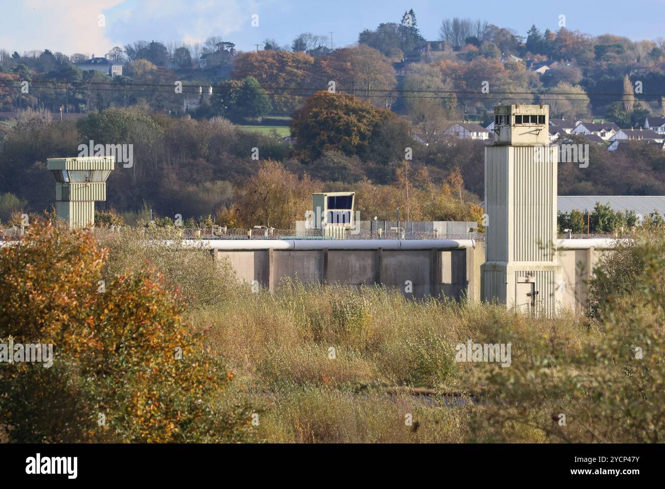 Former HM Prison Maze site. Prison watchtower lookout at The Maze ...