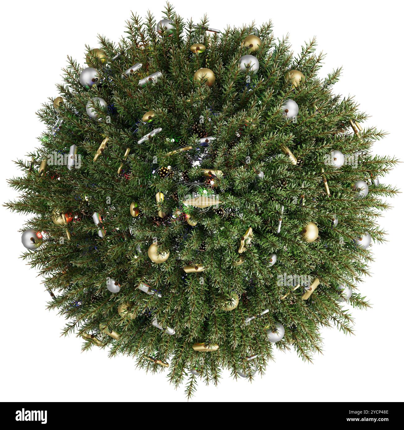 Christmas tree decorated top Cut Out Stock Images & Pictures - Alamy