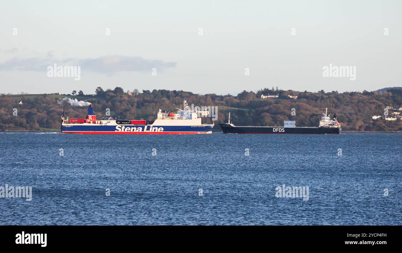 Irish Sea commercial cargo freight container services Belfast Lough ...