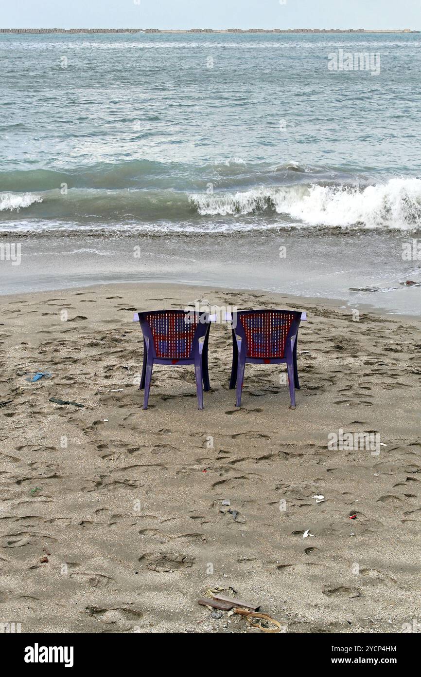 Chairs at beach Stock Photo - Alamy