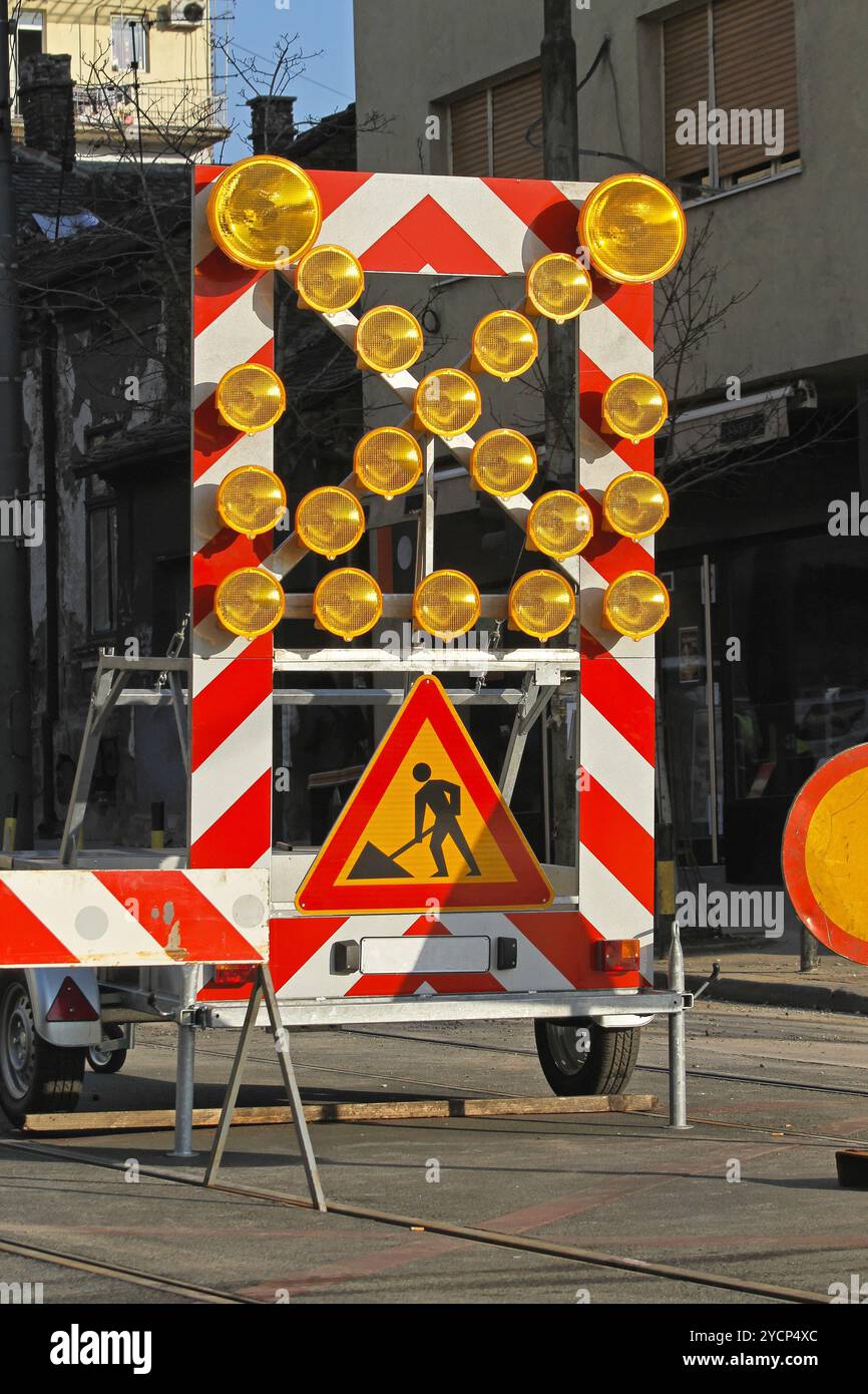 Road works safety hi-res stock photography and images - Alamy