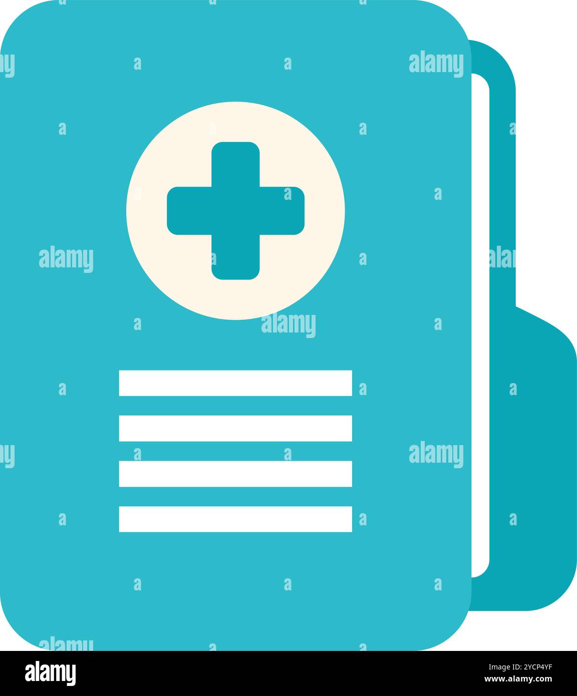 Blue medical file folder icon representing healthcare and medical ...